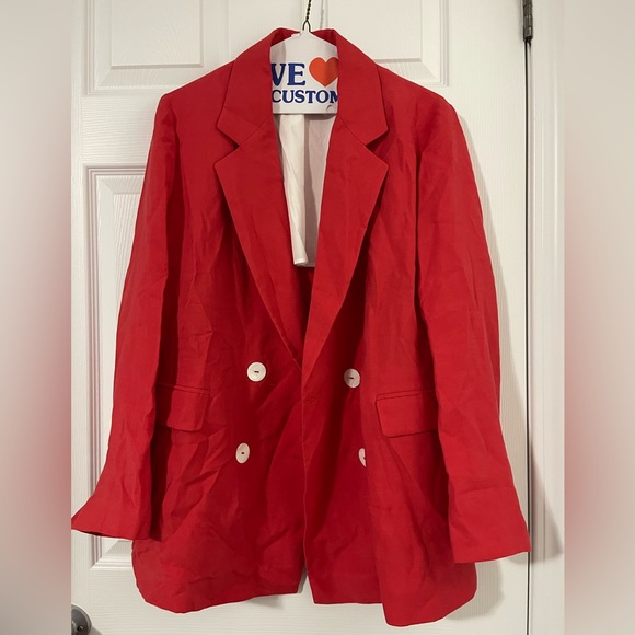 Zara | Jackets & Coats | Copy Bnwot Zara Orange 4 Button Blazer S ...